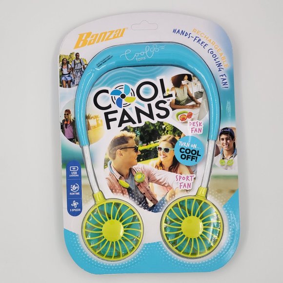 branzi | Headphones | Banzai Wearable Green 3speed Neck Fan ...